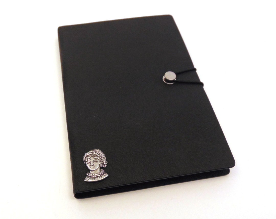 Jane Austen Design Soft Touch A5 Black Notebook - Writer's Journal ...