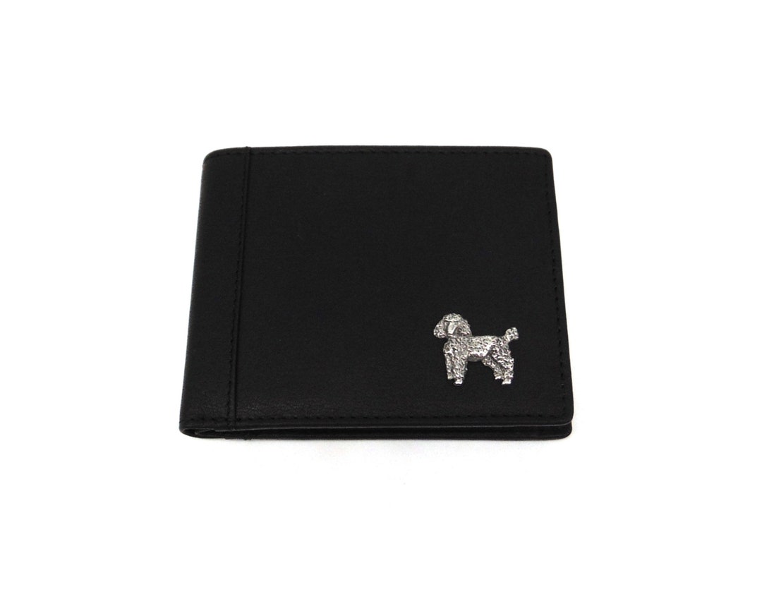 Poodle Design Black Real Leather Wallet Poodle Gift Dog Dad Gift Poodle ...