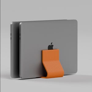 3D Printed Dual Vertical Laptop Stand – Docking Station for MacBook ...