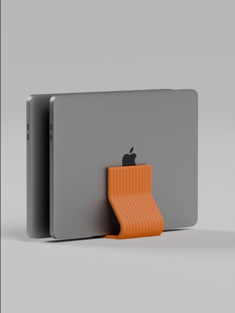 3D Printed Dual Vertical Laptop Stand – Docking Station for MacBook ...