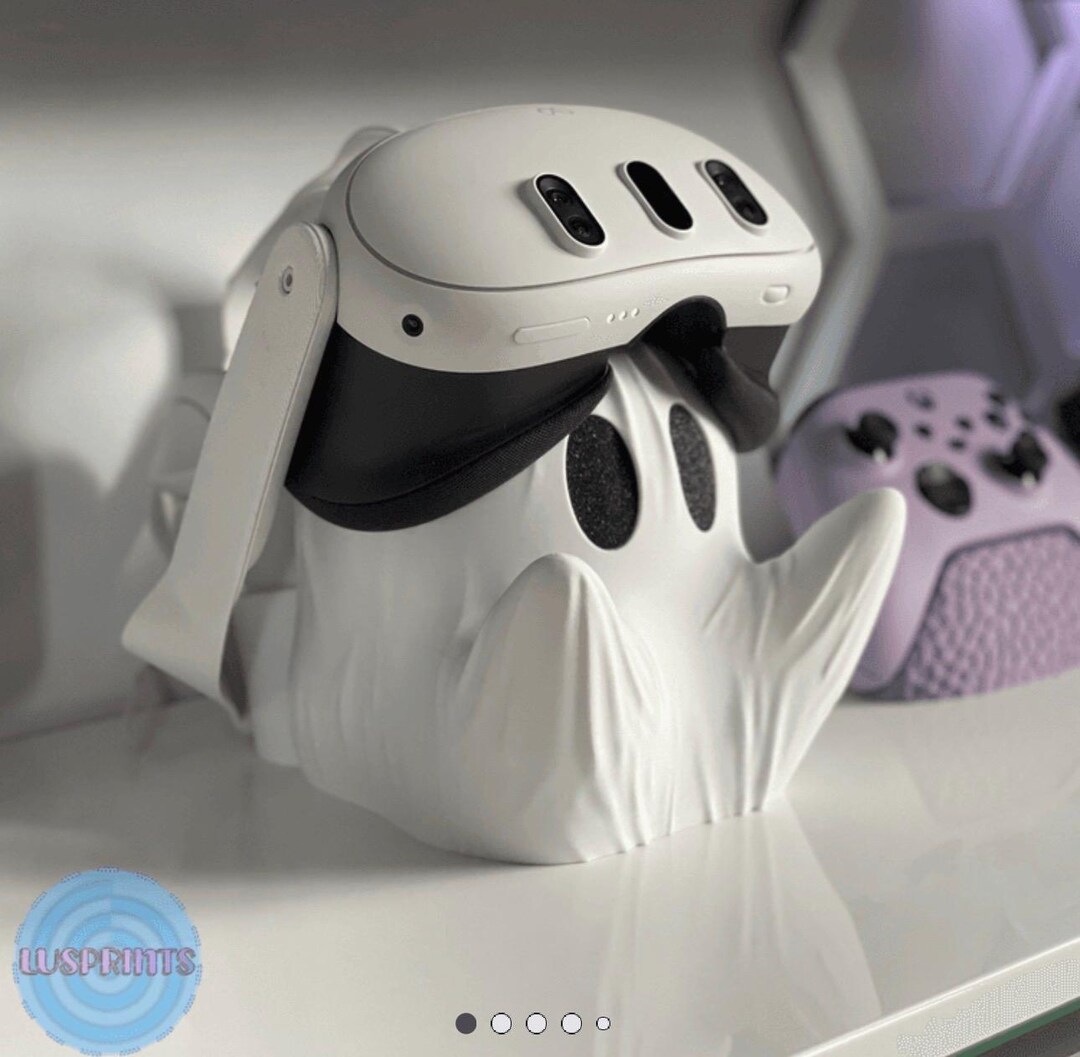 Meta Quest 3 Ghost Stand Display Holder – VR Headset Display Dock – Spooky Gaming Desk Decor ...