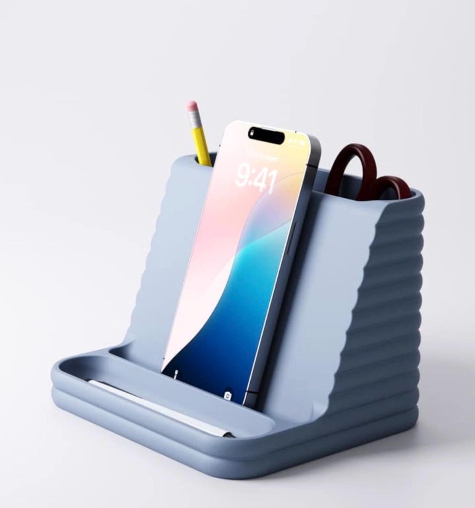 Modern Office Desk Phone Holder Organizer With Storage | 3D Printed ...