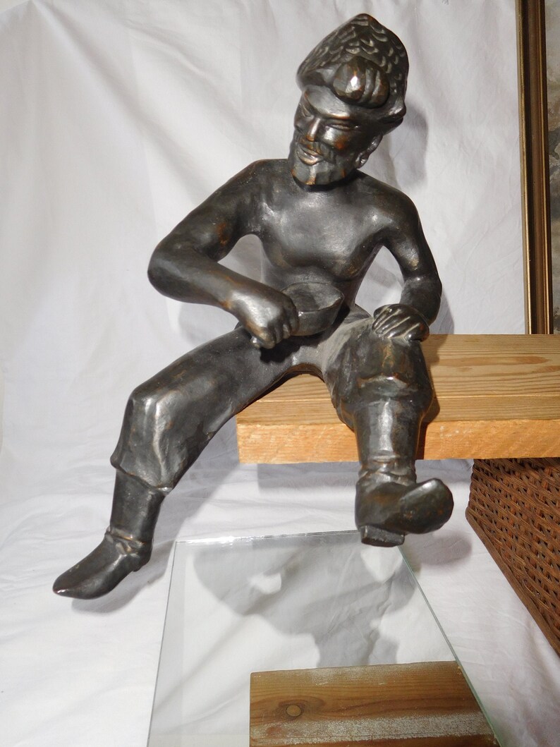 Artistically Processed Cast Iron/human Sculpture/massive - Etsy