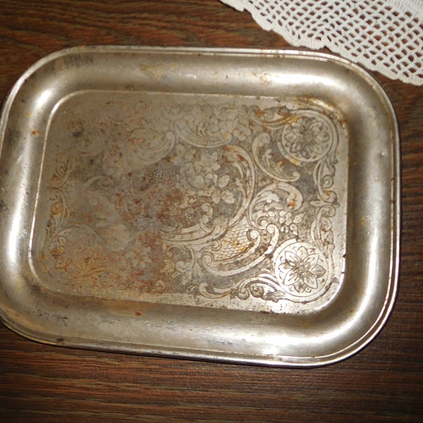 Vintage Metal Tray - Etsy
