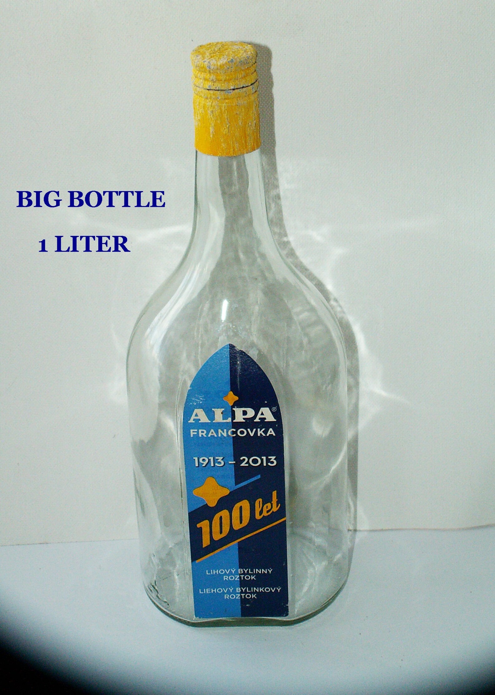 1 Liter Collectible Glass Bottle/big Bottle Alpa Vintage - Etsy