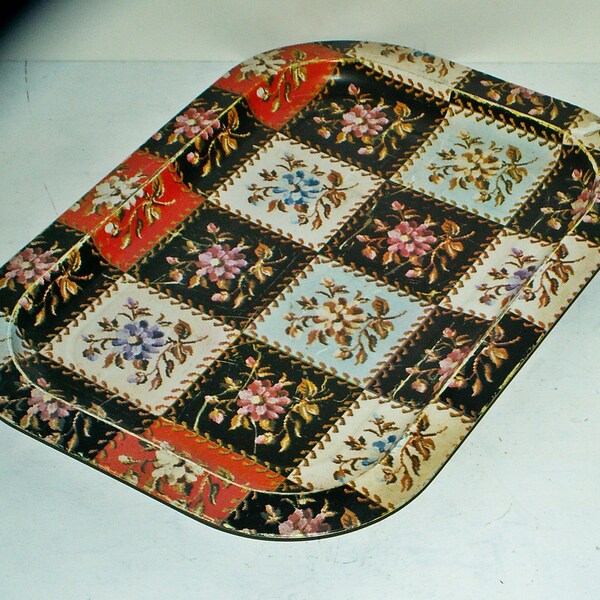 Vintage Metal Tray - Etsy