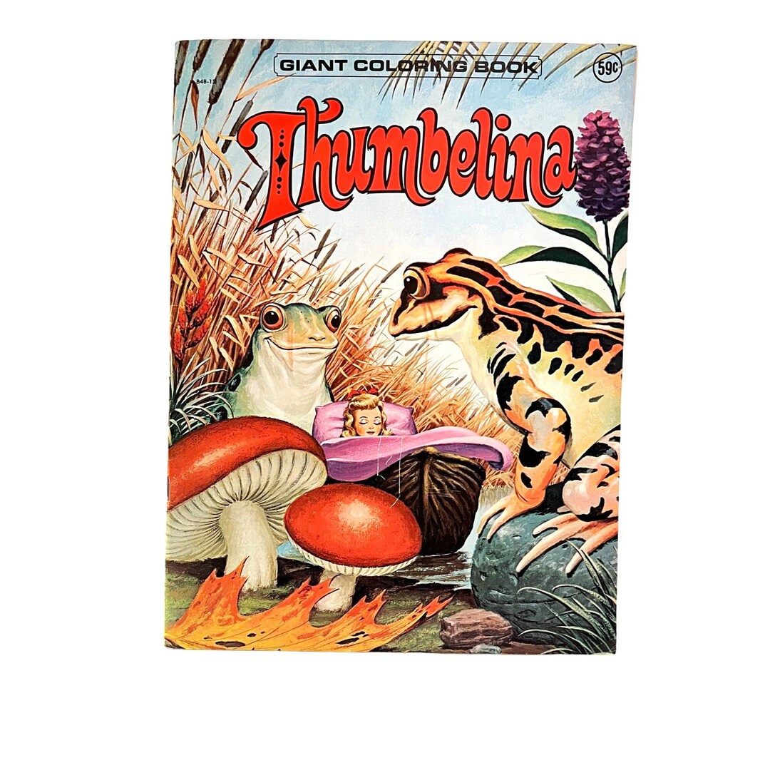 Vintage Thumblina Giant Coloring Book 1975 Playmore Inc - Etsy