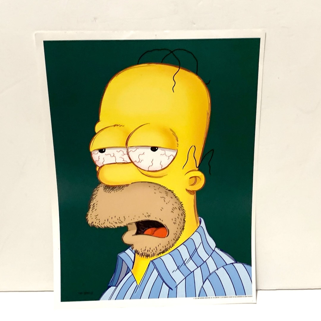 Homer Hangover Bloodshot Eyes the Simpsons Poster 10.5 X 14 Matt ...
