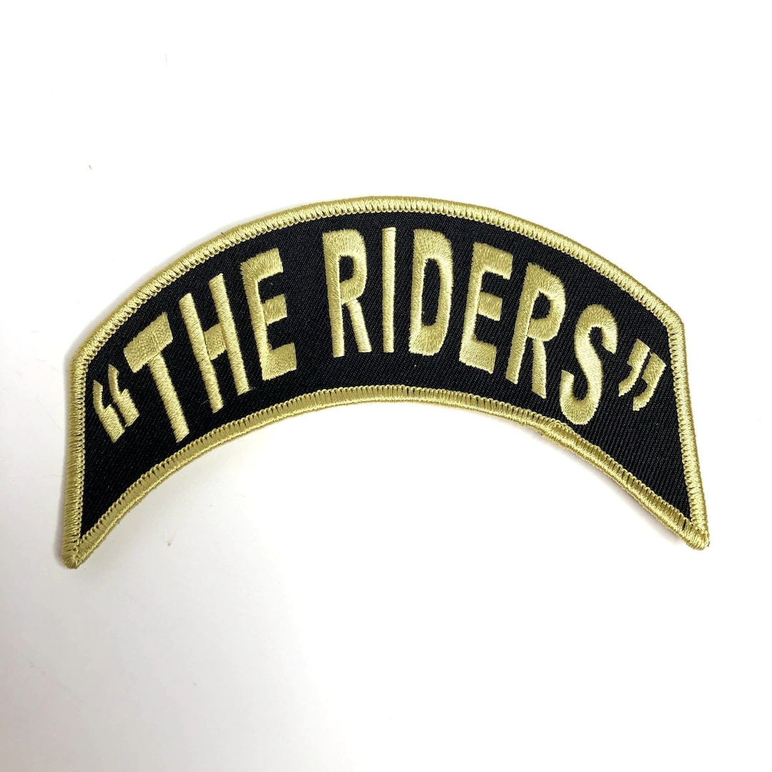 The Riders Embroidered Rocker Patch Curved Motorcycle Jacket Patch - Etsy