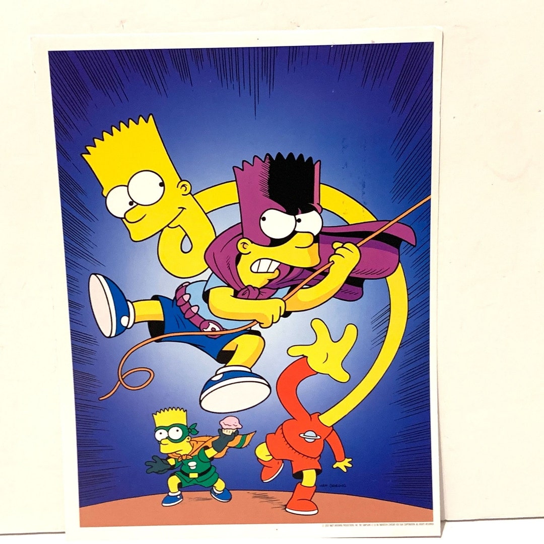 Bartman Cupcake Kid Stretch Dude the Simpsons Poster 10.5 X 14 Matt ...