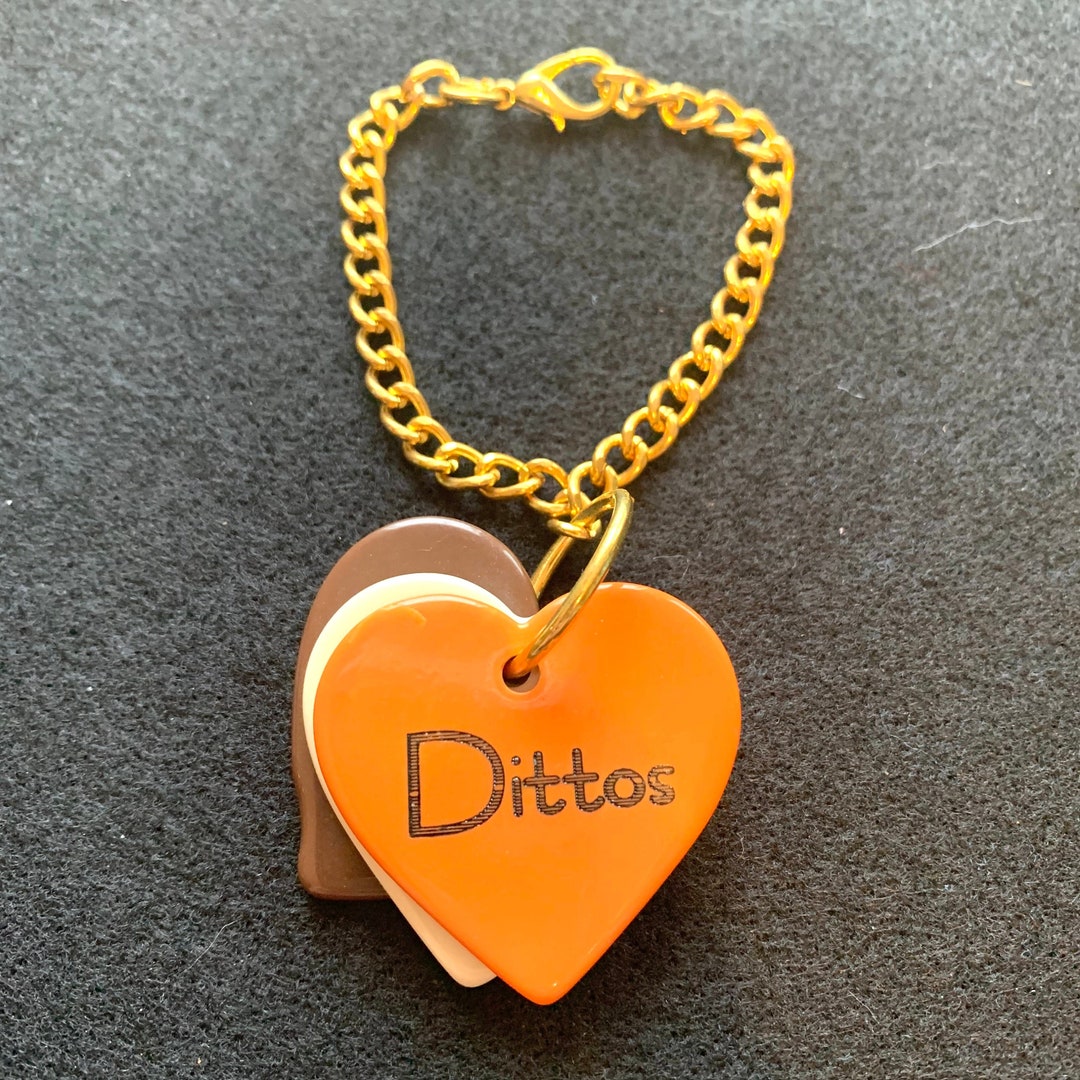 I Love Dittos Charm Bracelet, Fall Colors Hearts Gold Tone Chain ...