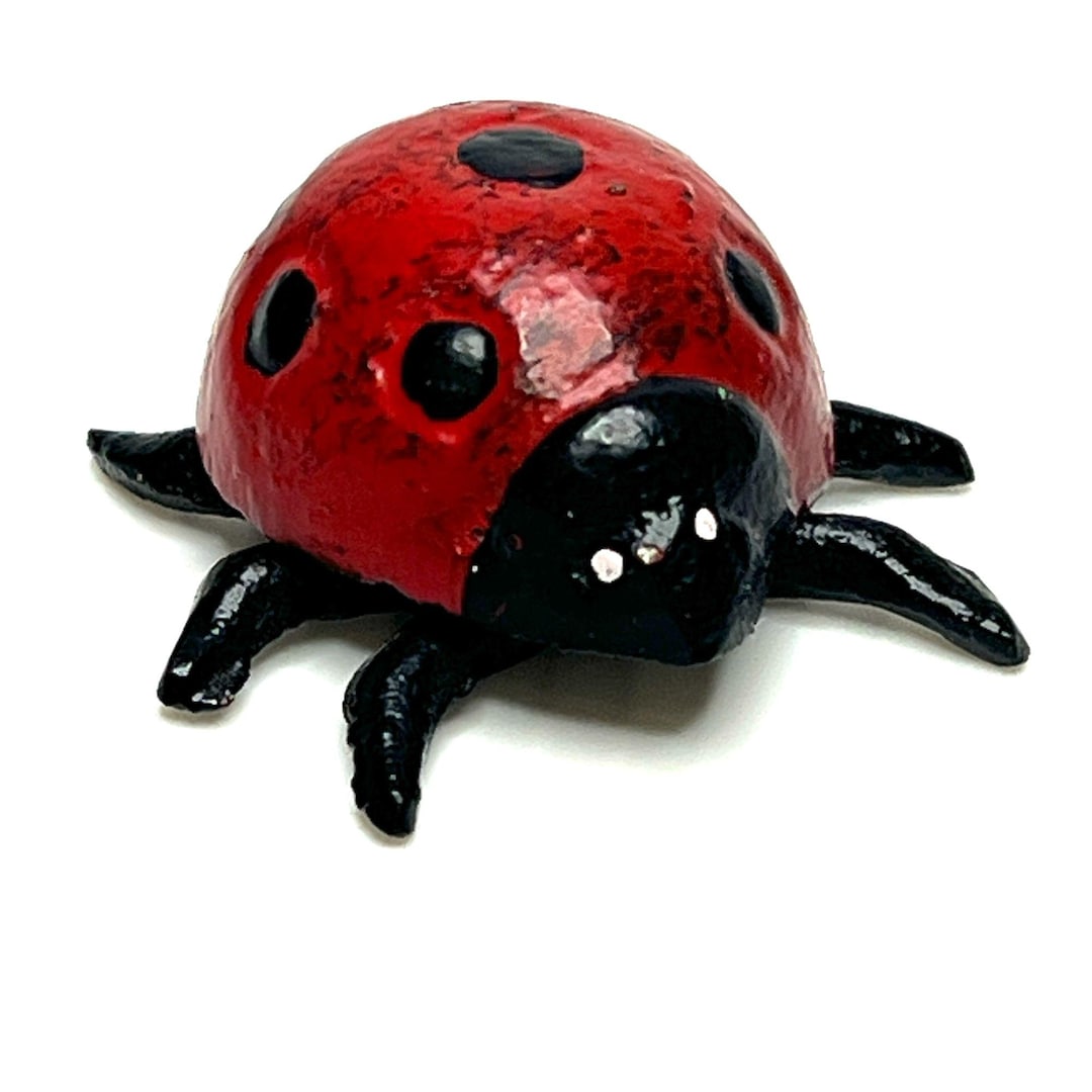 Cast Metal Ladybug Figurine Red & Black Decor Small Cast Iron Beetle - Etsy