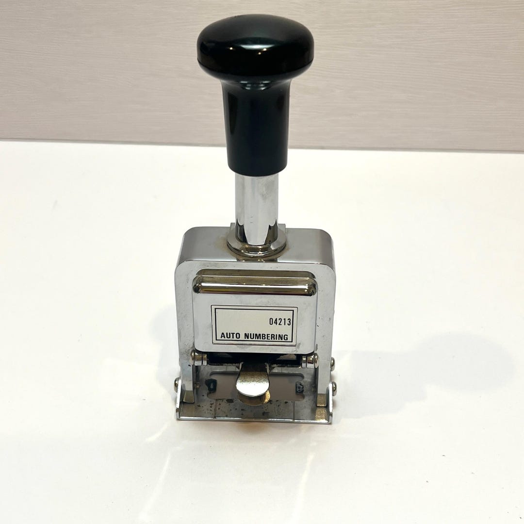 Auto Numbering Hand Stamp Machine With Black Handle - Etsy