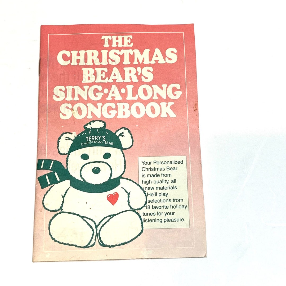 The Christmas Bear's Sing a Long Songbook Christmas Carols Song Book - Etsy