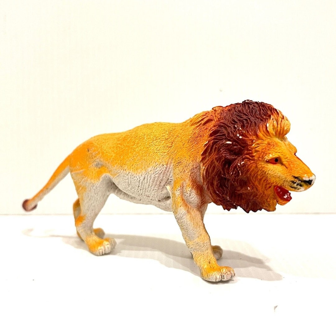Vintage Plastic Lion Toy.figure African Male Lion King of the Jungle - Etsy