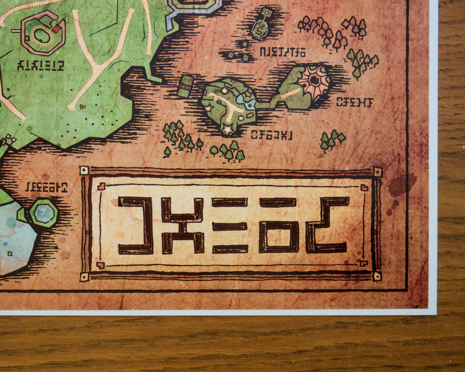 Map of Hyrule from Legend of Zelda, Ocarina of Time - English or Hylian ...