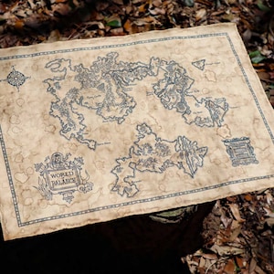 Map of the World of Balance From Final Fantasy 6, FF6, FFVI - Large and ...