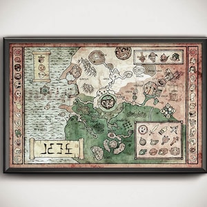 Map of Termina From Legend of Zelda, Majoras Mask - English or Hylian ...