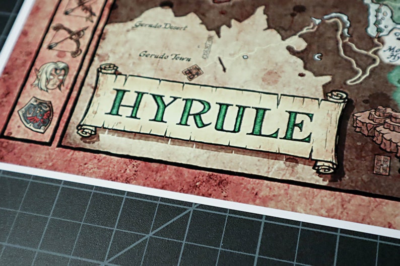 Map of Hyrule From Legend of Zelda, Tears of the Kingdom - TOTK ...