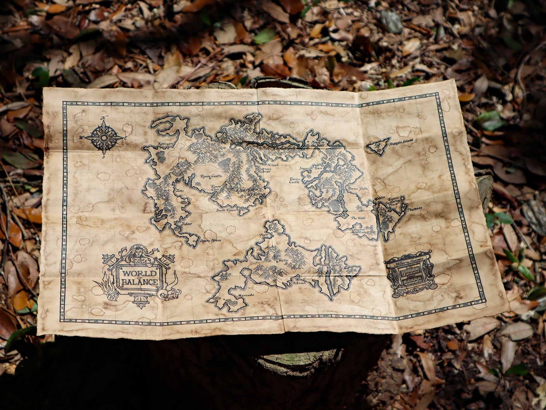 Map of the World of Balance From Final Fantasy 6, FF6, FFVI - Large and ...