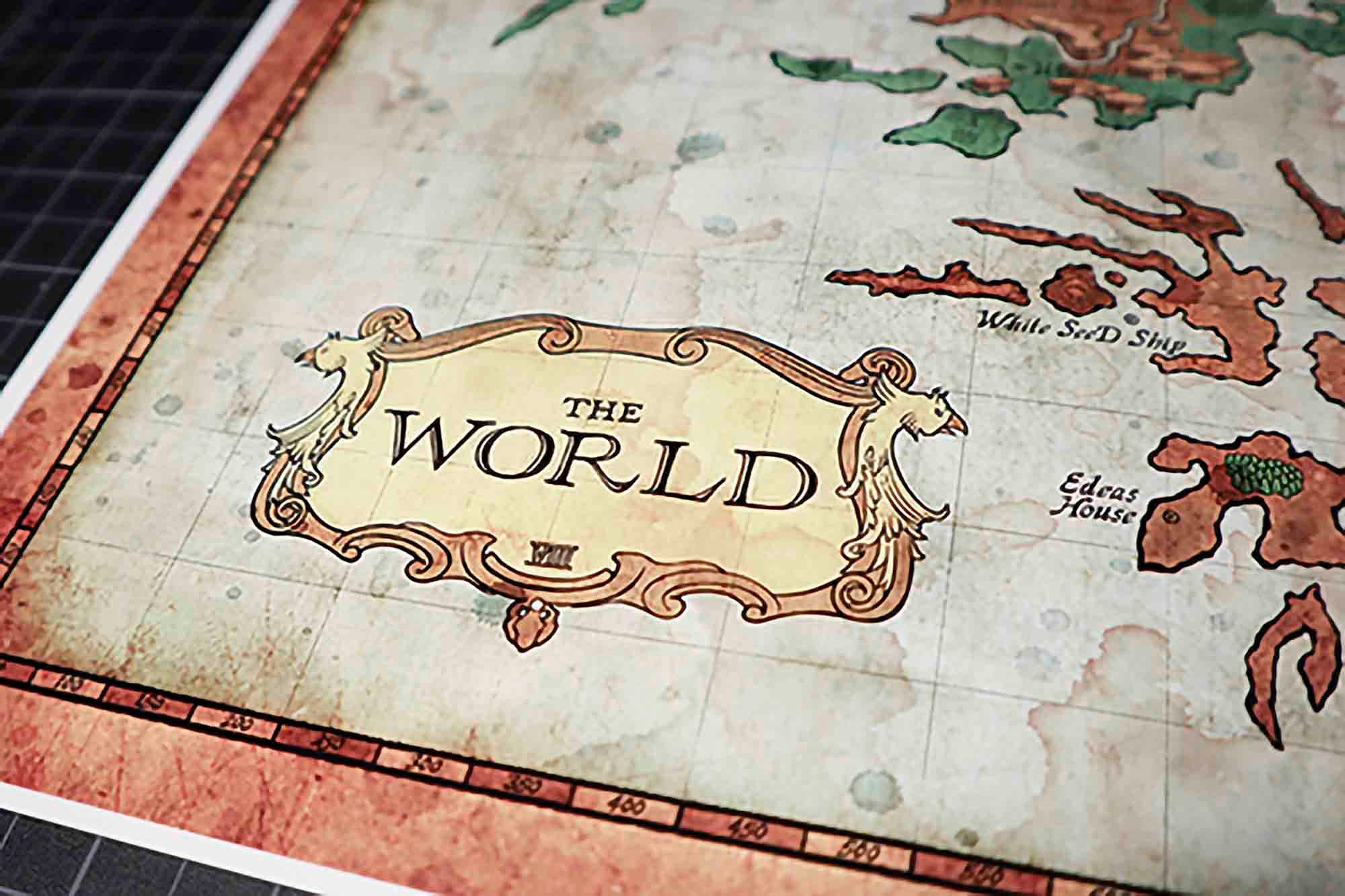 Map of the World From Final Fantasy VIII World Map Final | Etsy