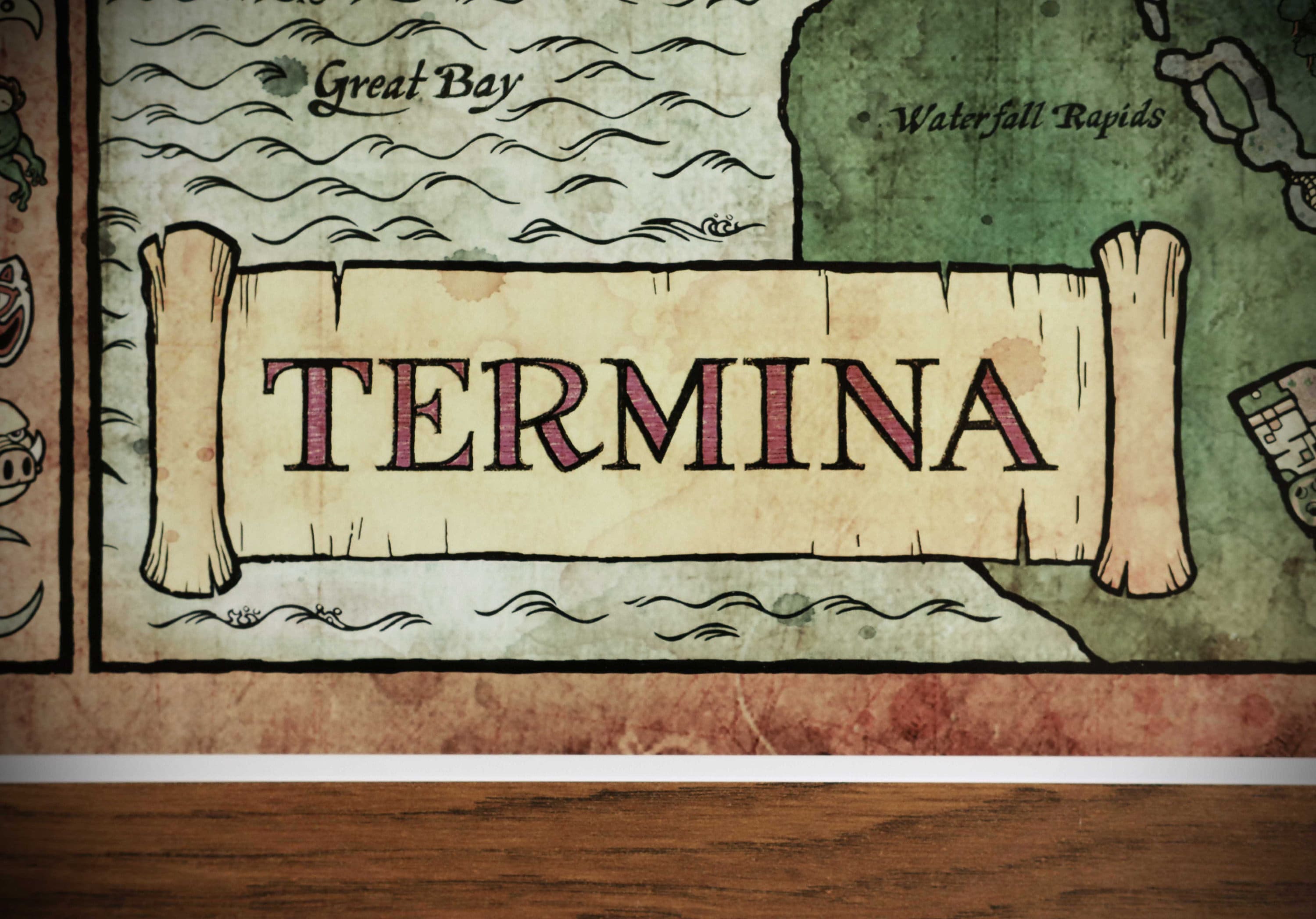 Map of Termina From Legend of Zelda Majoras Mask English or - Etsy