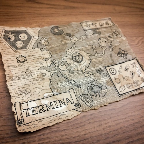 Map of Termina From Legend of Zelda Majoras Mask English or - Etsy