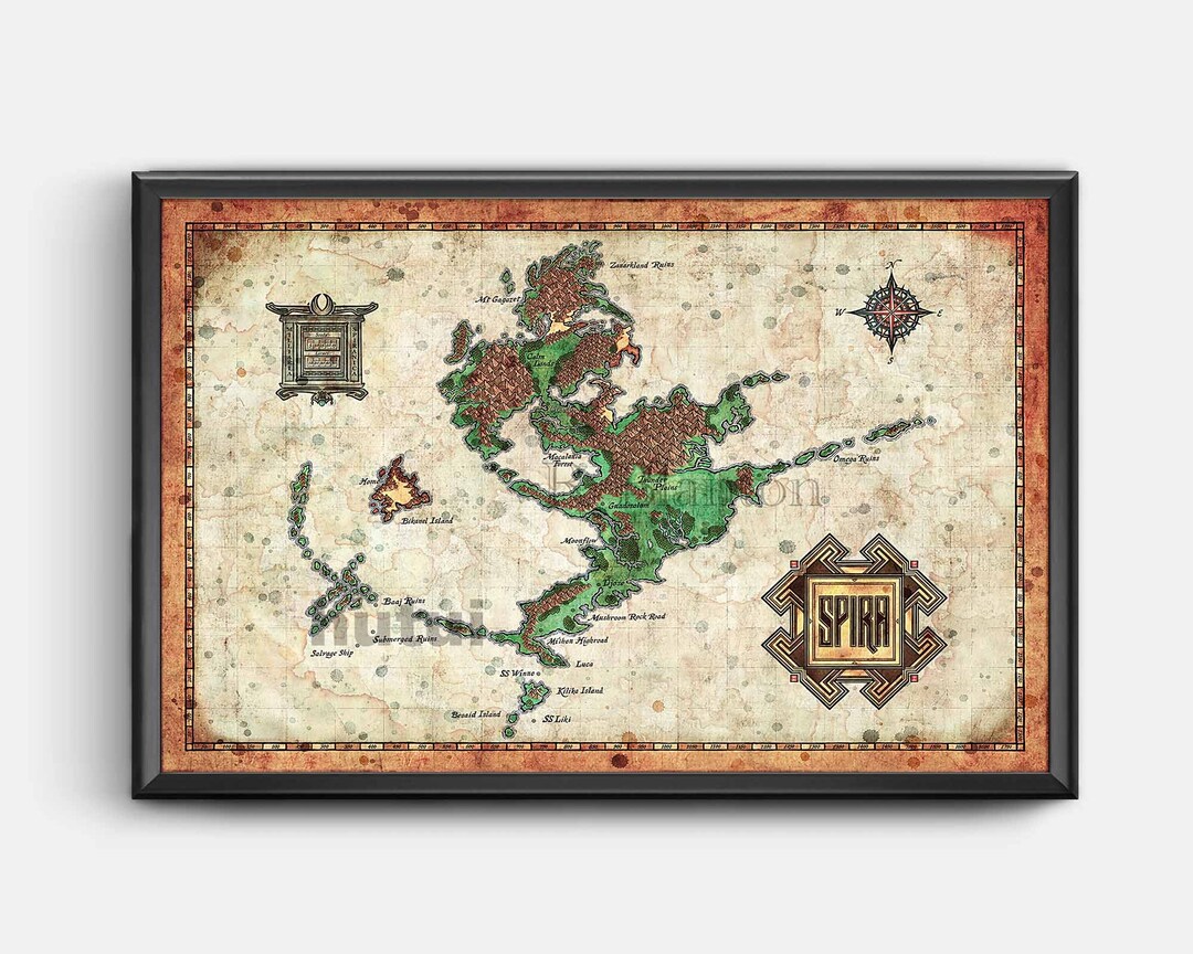 Map of Spira From Final Fantasy X - World Map - Final Fantasy 10 ...