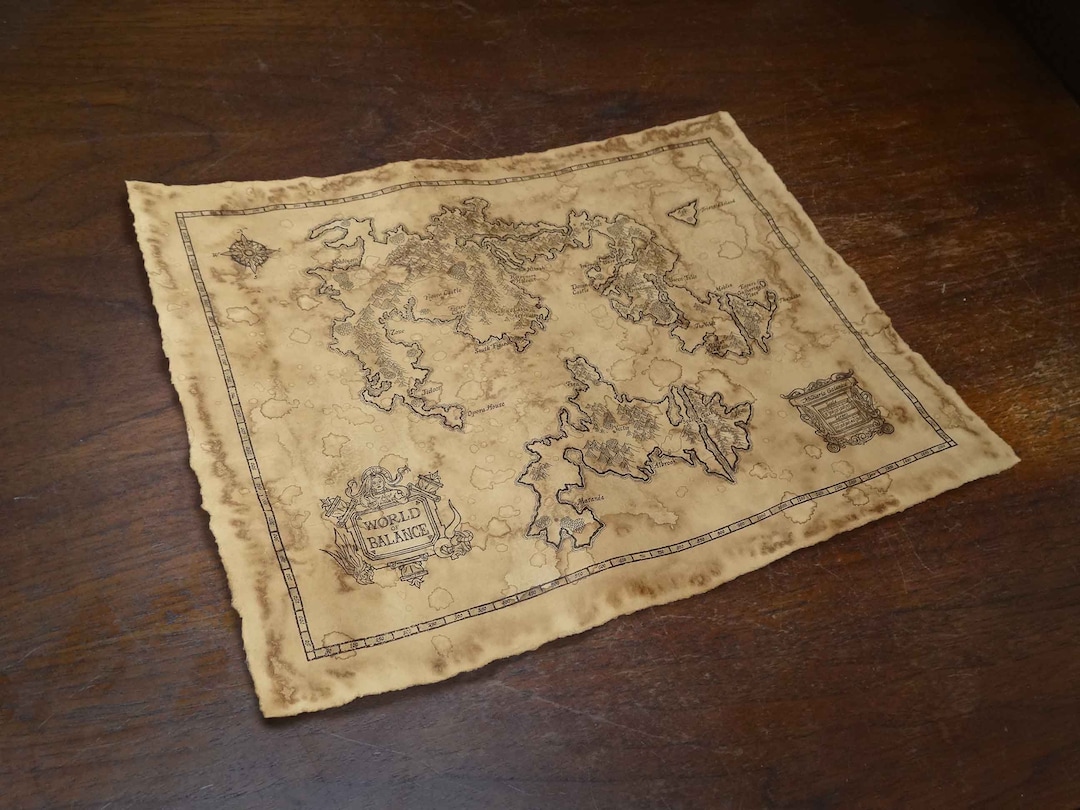 World of Balance Map From Final Fantasy 6 FFVI - Etsy