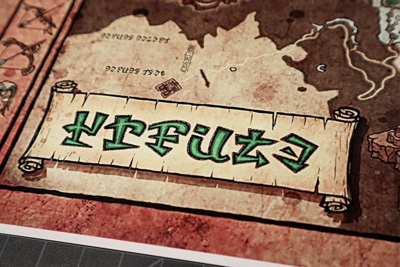 Map of Hyrule From Legend of Zelda, Tears of the Kingdom - TOTK ...