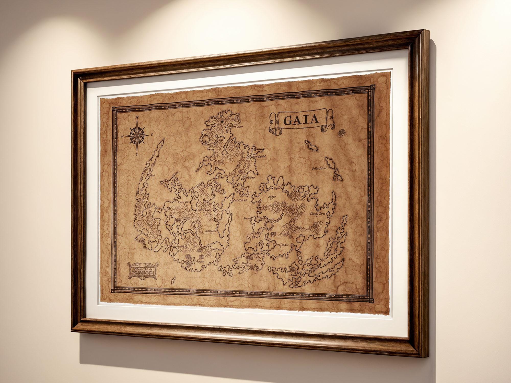 Gaia From Final Fantasy 7 - Larger Sizes - 16x24, 20x30 and 24x36, Aged ...
