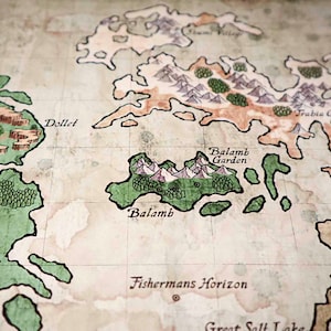 Map of the World From Final Fantasy VIII World Map Final | Etsy