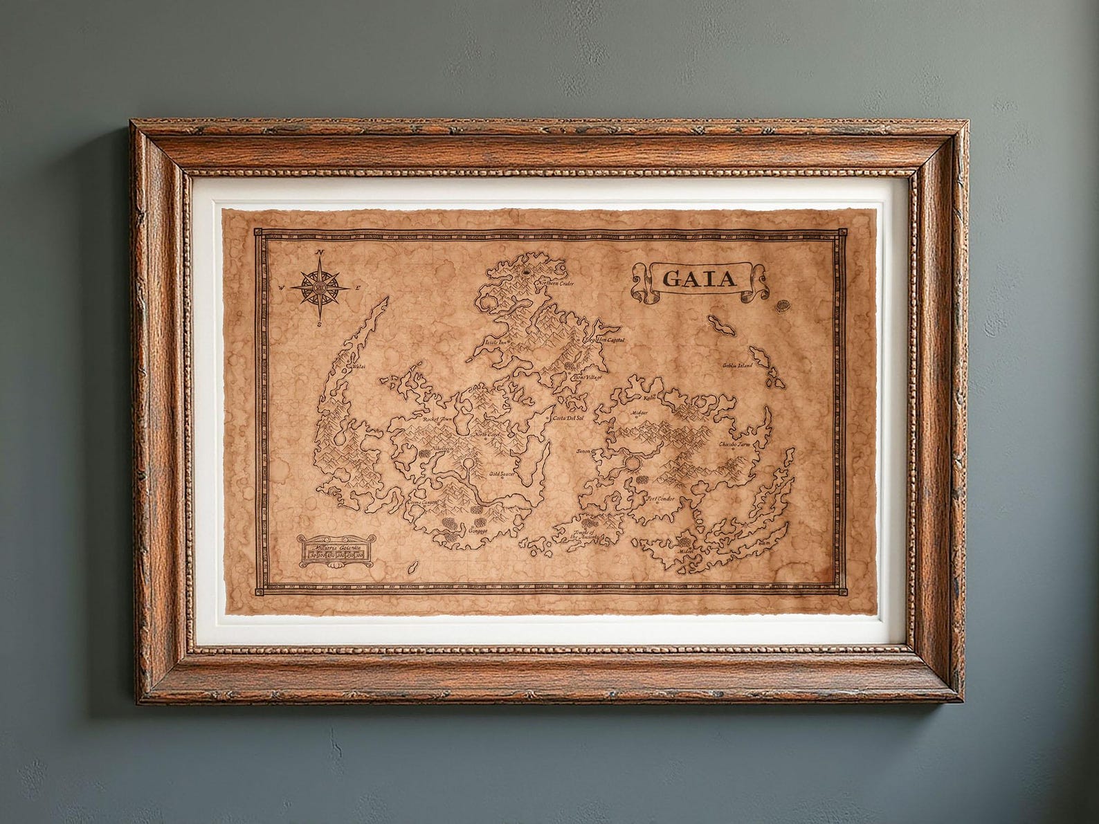 Gaia From Final Fantasy 7 - Larger Sizes - 16x24, 20x30 and 24x36, Aged ...
