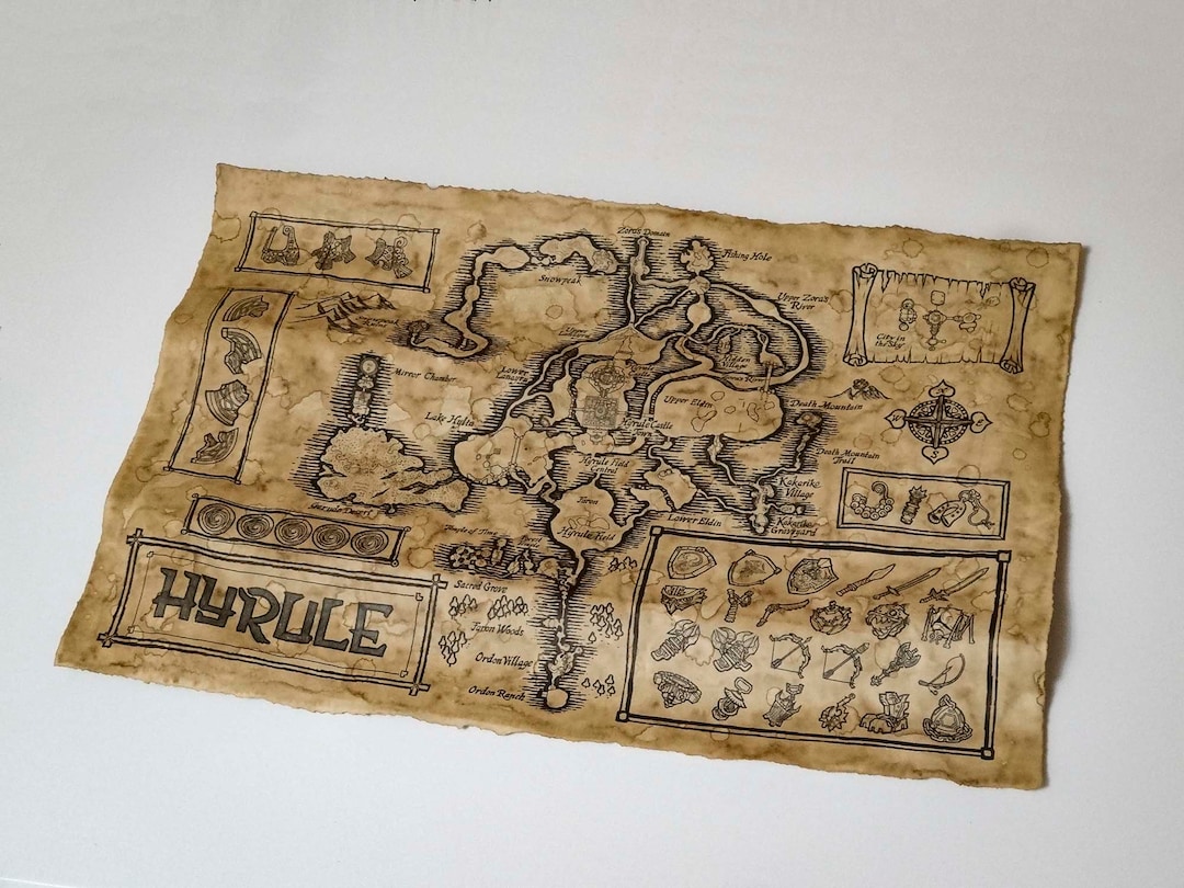 Zelda Map, Hyrule Map, Twilight Princess Map, Legend of Zelda, New ...