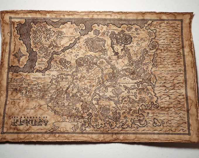 Legend of Zelda: Breath of the Wild 3D Laser-cut Hardwood Map, Fantasy ...