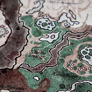 Map of Hyrule From Legend of Zelda, Tears of the Kingdom - TOTK ...