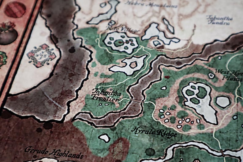 Map of Hyrule From Legend of Zelda, Tears of the Kingdom - TOTK ...