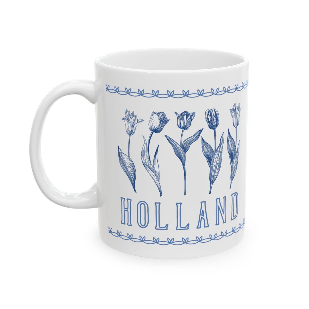 Tulip Floral Mug | Holland MI Tulip Festical Cup | Spring Tulip Ceramic ...