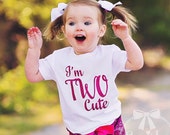 2nd Birthday Shirt I'm Two Cute - Etsy