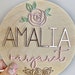 Rose Baby Girl Name Sign Floral Wood Name Sign 3D Name Announcement ...