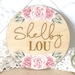 Pink Floral Baby Girl Name Sign: Wood Nursery Decor - Etsy