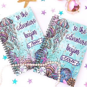 School Supplies Back to School Mermaid Notebook Girls Personalized ...