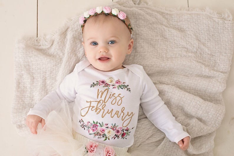 Miss April Outfit Spring Birthday Outfit New Baby Gift Baby Girls 1st ...