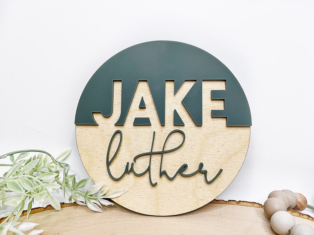 Matte Name Sign Baby 3D Name Announcement Sign Nursery Sign Newborn ...