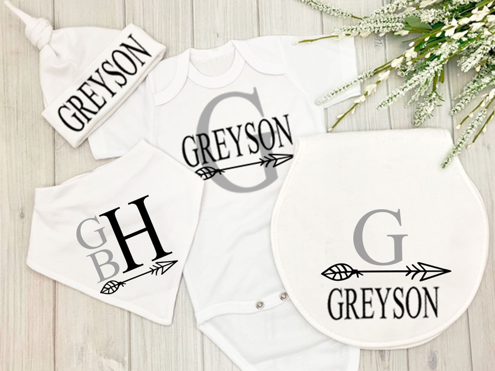 Baby Boy Monogrammed Outfit Gift Set Boys Personalized | Etsy