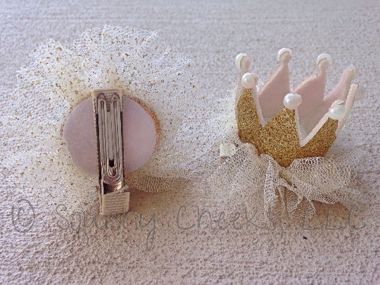 Princess Crown Hair Clip Gold Princess Crown Silver Princess - Etsy