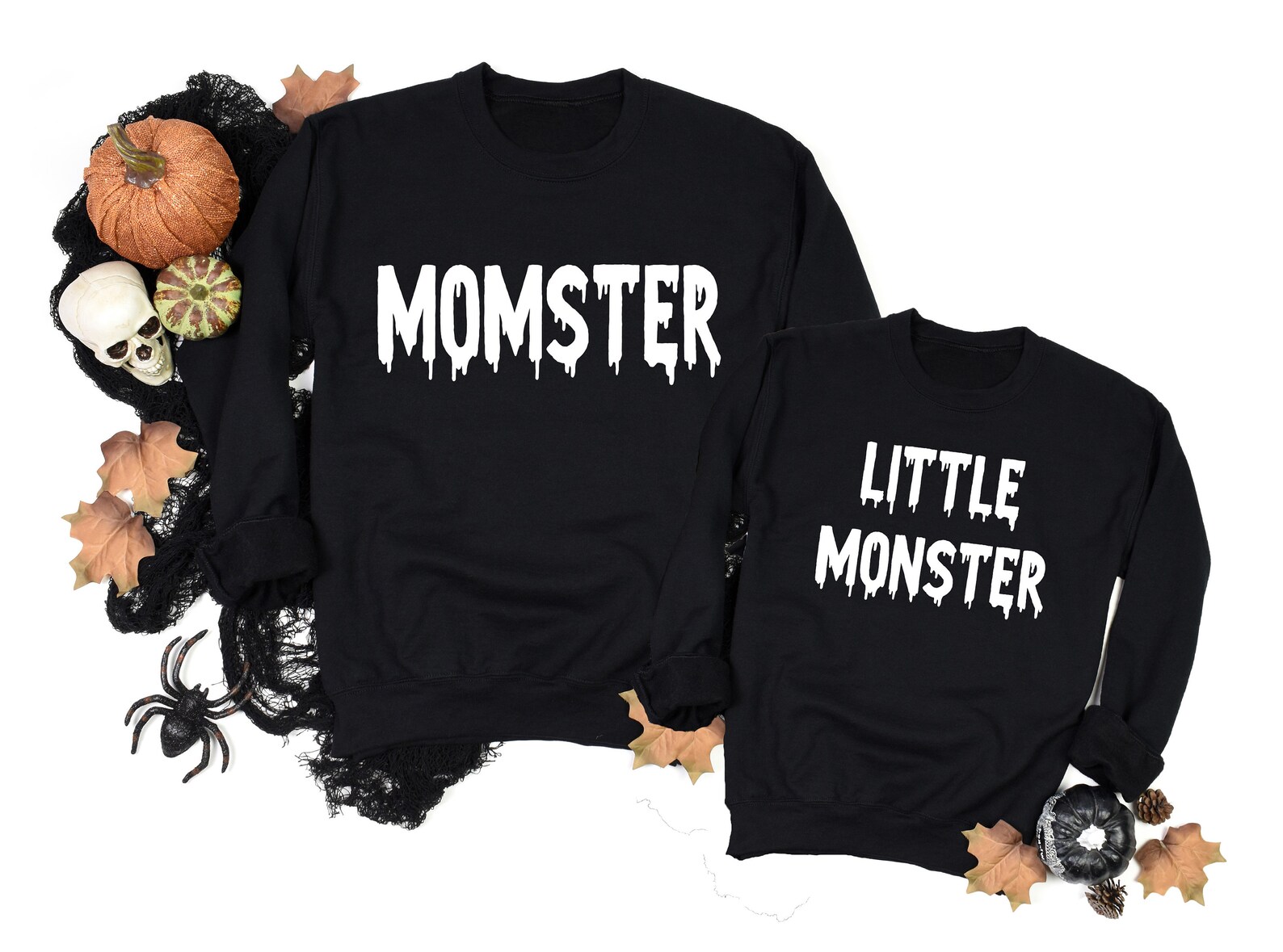 Momster and Mini Monster Sweatshirts Matching Mommy and Me - Etsy