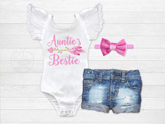 Auntie's Bestie Outfit Shirt from Aunt Gift for Niece Gift | Etsy