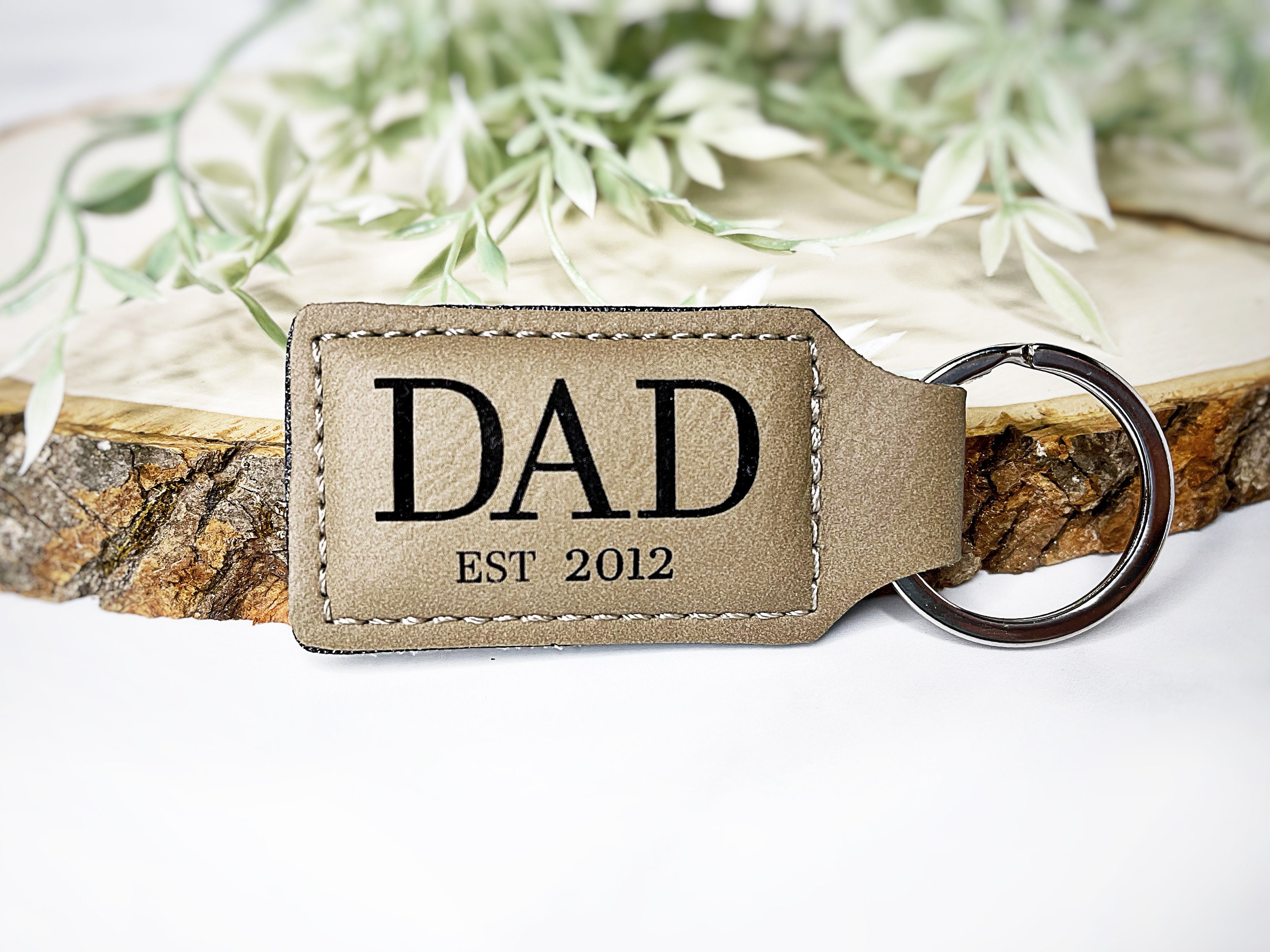 Fathers Day Gift Keychain for Dad Key Chain Gift From Kids Personalized ...