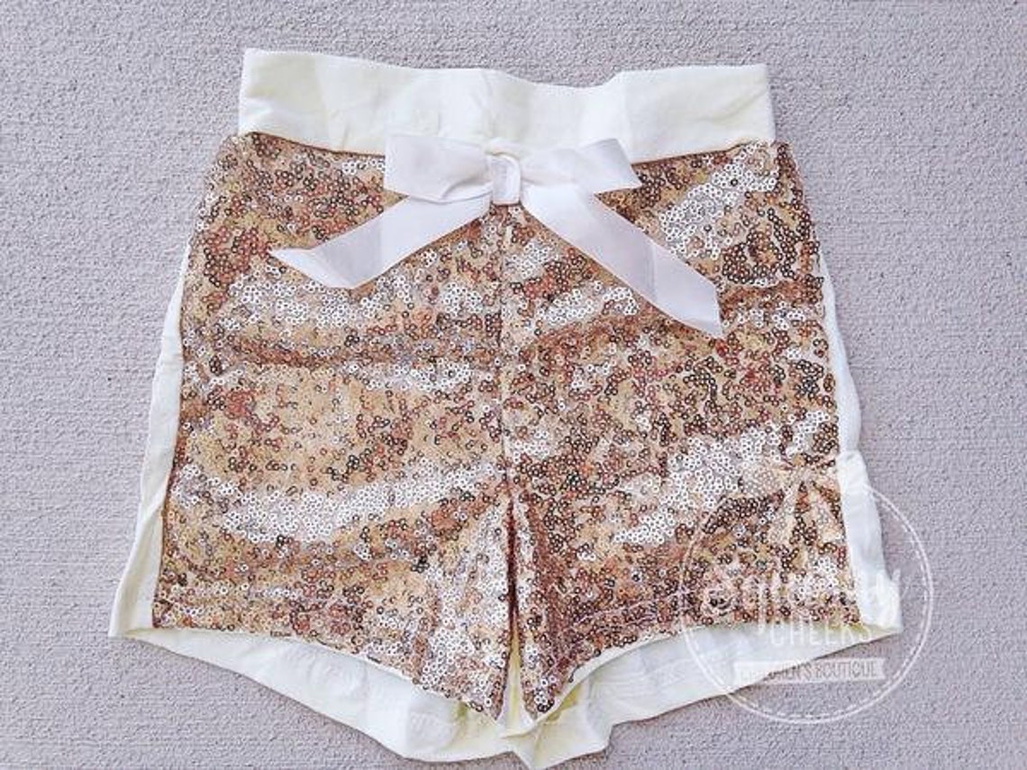 Baby Girl Shorts Gold Girls Shorts Gold Sparkle Shorts Gold | Etsy